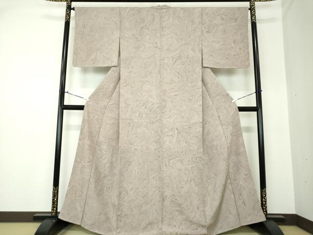 平和屋着物●上質な小紋　墨流し文様　正絹　逸品　未使用　DAAQ3206ps