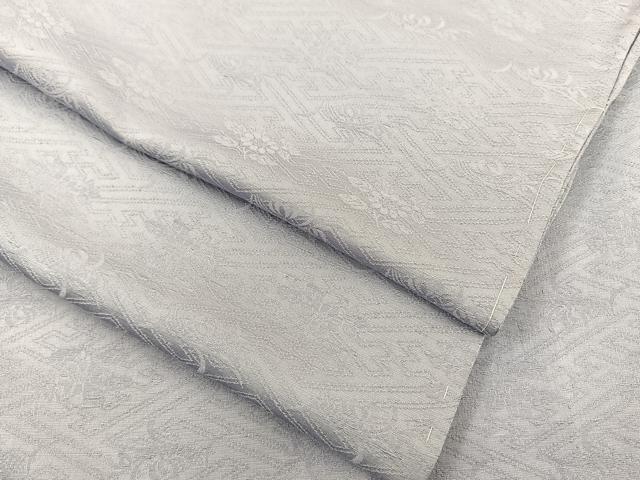 平和屋着物▽上質な色無地　単衣　紗綾形花地紋　藤色　正絹　逸品　未使用　BAAS7677ui