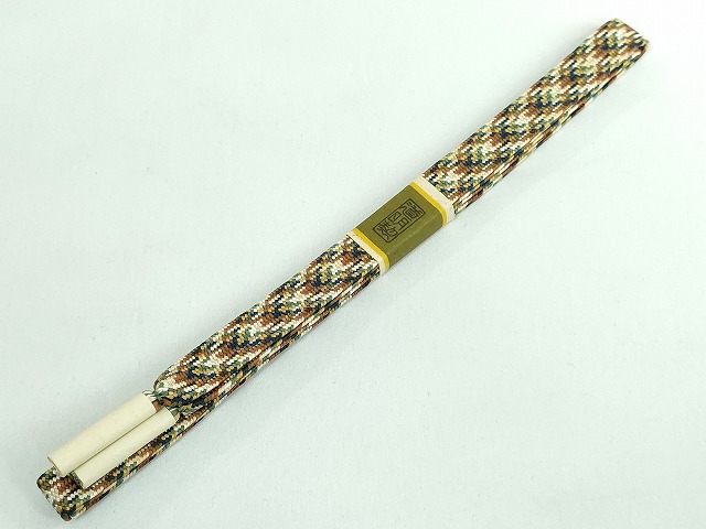 平和屋本店■極上　有職組紐道明　帯締め　一枚高麗組　宮内庁御用　国立博物館御用　東京芸術大学御用　逸品　未使用　DZAA10755kh5