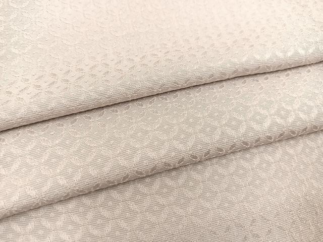 平和屋着物▽上質な色無地　単衣　七宝地紋　枯野色　正絹　逸品　BAAS7893yc