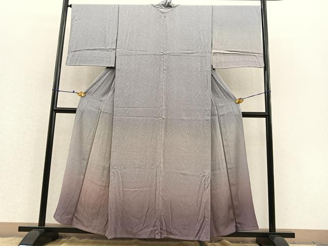 平和屋着物▽訪問着　単衣　木目文様　暈し染め　正絹　逸品　BAAS8333hv