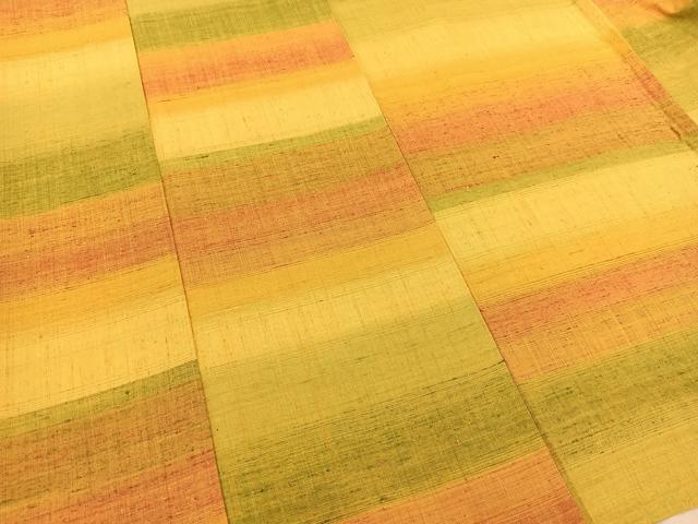 平和屋着物▽上質な紬　単衣　霞文　正絹　逸品　BAAS8013yc