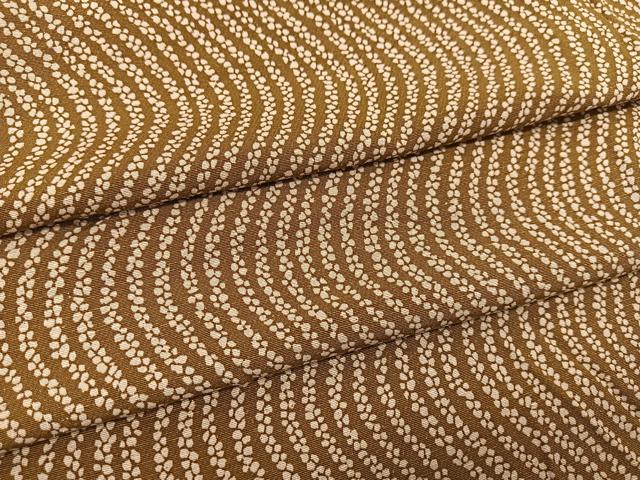 平和屋着物▽上質な紬　単衣　石畳よろけ文　正絹　逸品　BAAS8040yc