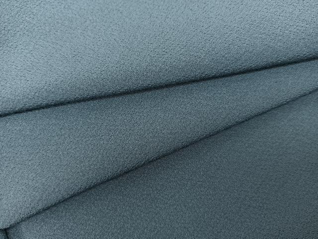 平和屋着物▽上質な色無地　単衣　錆御納戸色　正絹　逸品　BAAS8056yc