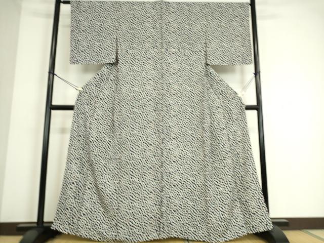 平和屋着物▽上質な小紋 単衣 舞花文 正絹 逸品 DAAQ4508az