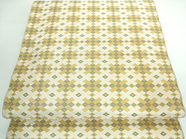 平和屋本店■極上　伝統工芸士　岩瀬安正　六通柄袋帯　鍋島錦　手織　本草木染　金糸　逸品DZAA5410kh5