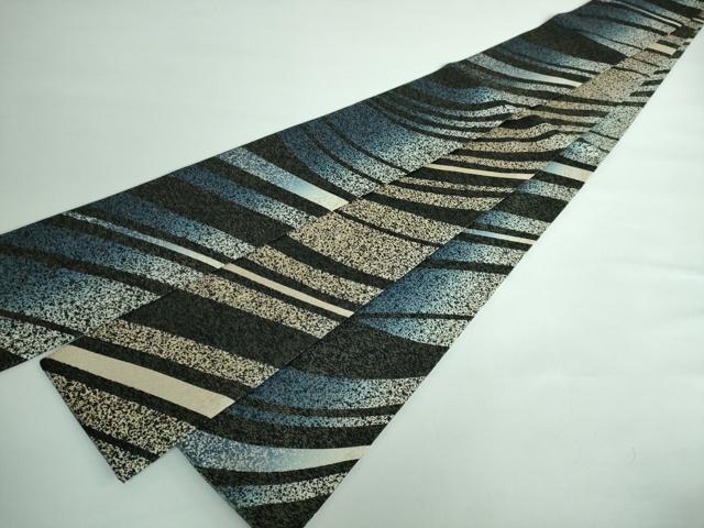 平和屋本店■極上　男性　両面　角帯　斜線文　金通し地　逸品　DZAA5424kh5