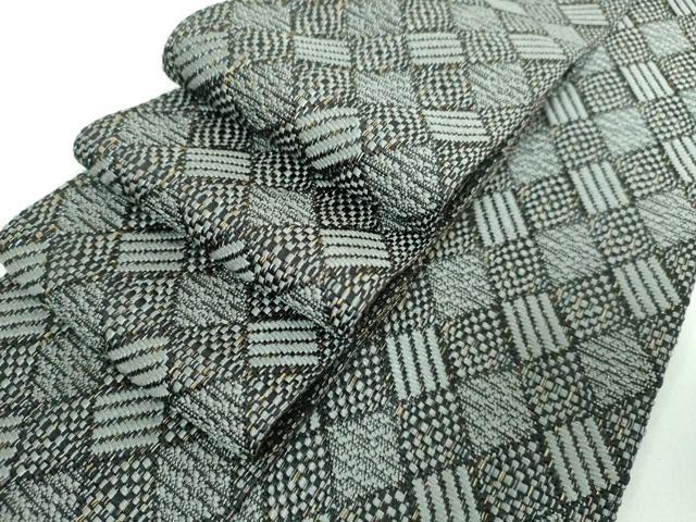 平和屋本店■極上　男性　本場筑前博多織　角帯　菱繋　井上織物　証紙付き　逸品　DZAA5460kh5