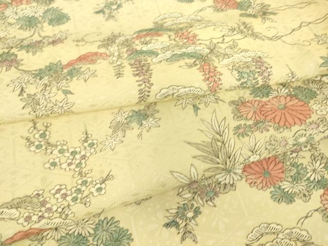 平和屋着物▽上質な小紋　単衣　吉祥花尽くし　正絹　逸品　DAAS0100az