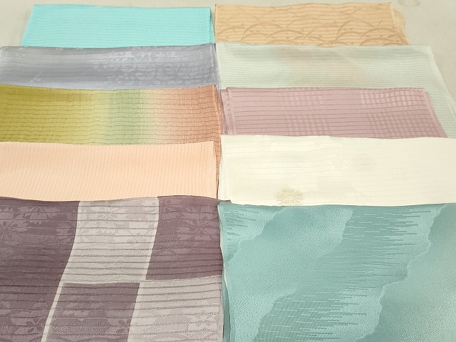 平和屋着物＊夏物　和装小物　帯揚げ10枚　全て正絹　逸品　DAAP5400by