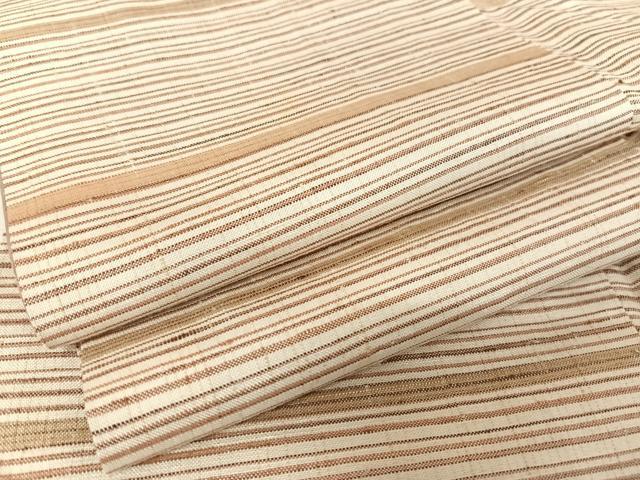 平和屋着物●上質な紬　縞　正絹　逸品　AAAT9476np