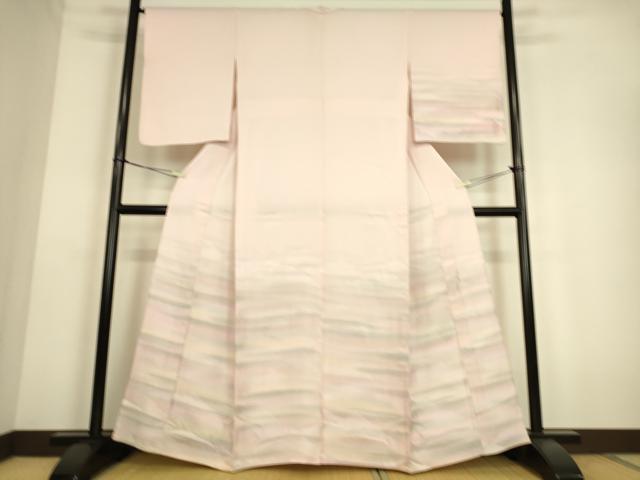 平和屋着物▽染色家 岩浅公展　訪問着　単衣　霞風景文　正絹　逸品　DAAS0162az