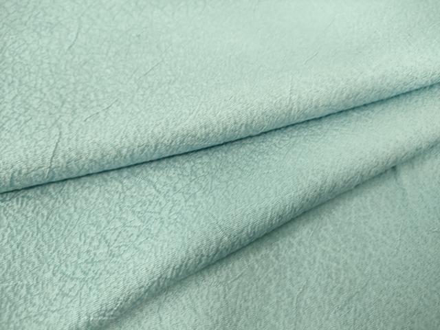 平和屋着物▽上質な色無地　単衣　霞地紋　水色　正絹　逸品　DAAS0294az