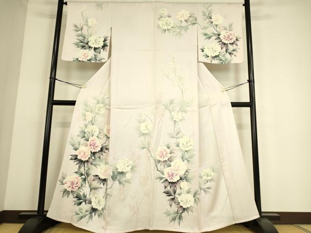 平和屋着物▽訪問着　単衣　花尽くし　正絹　逸品　DAAS0225az