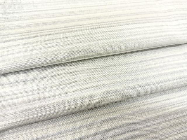 平和屋着物▽上質な紬　単衣　横段文　正絹　逸品　BAAS8200yc