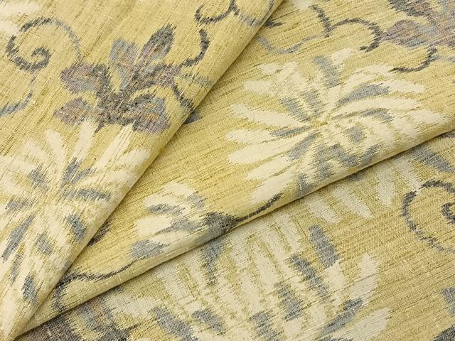 平和屋着物▽上質な紬　単衣　乱菊　正絹　逸品　未使用　BAAT0412yt