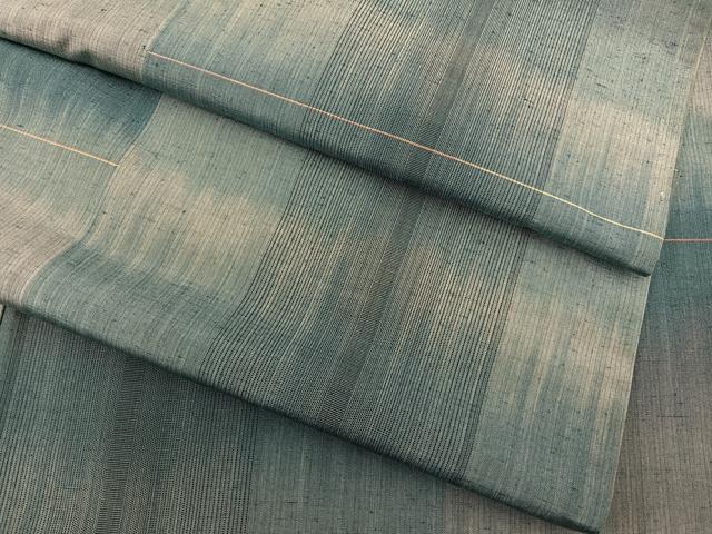 平和屋着物▽上質な紬　単衣　絣間道　正絹　逸品　BAAT1116hv