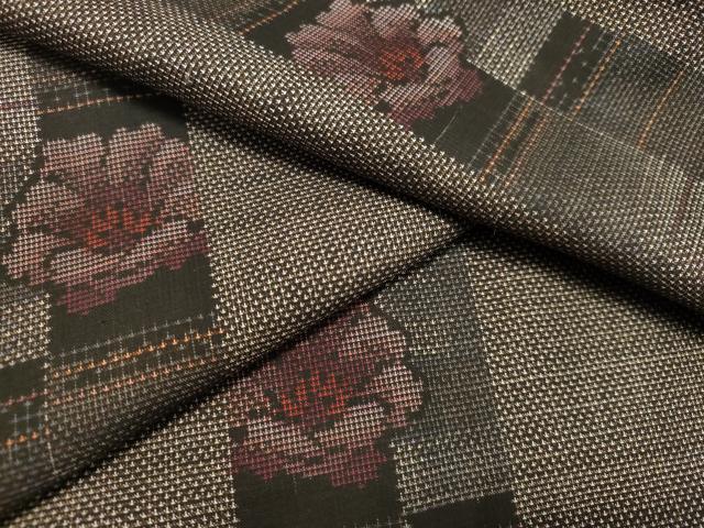 平和屋着物●本場大島紬　9マルキ　短冊花文　正絹　逸品　未使用　DAAS2197tw