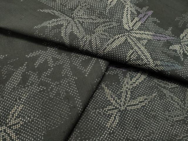 平和屋着物●本場大島紬　7マルキ　笹竹文　正絹　逸品　未使用　DAAS2221tw