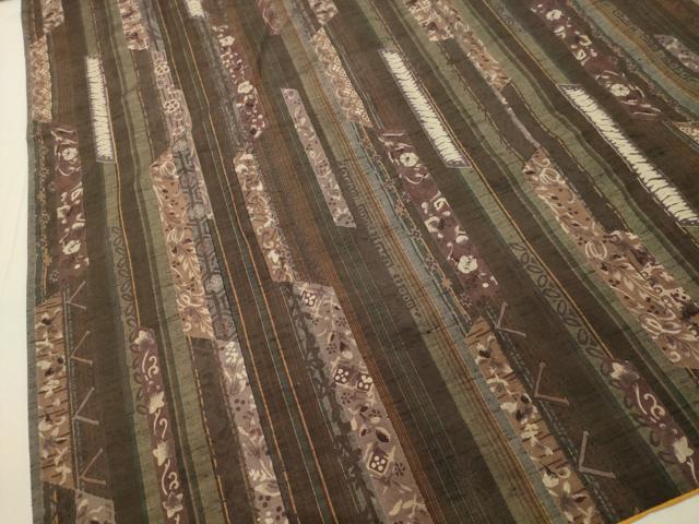 平和屋着物●上質な紬　短冊吉祥文　まるやま扱い　正絹　逸品　DAAS2236tw