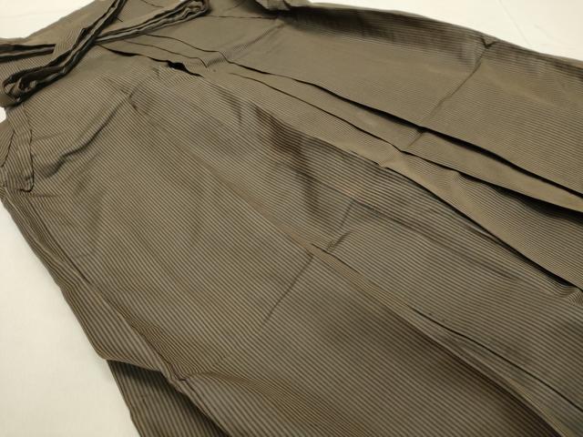 平和屋着物●男性　馬乗り袴　縞　正絹　逸品　DAAS2281tw