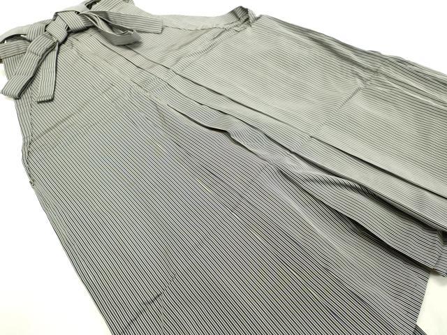 平和屋着物●男性　馬乗り袴　縞　正絹　逸品　DAAS2280tw