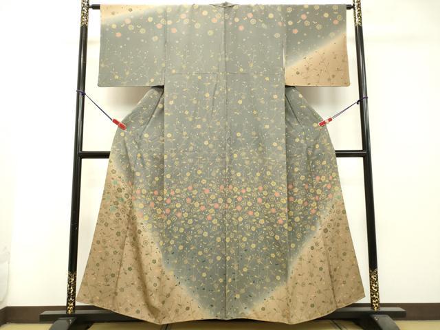 平和屋着物●訪問着　枝梅文　暈し染め　正絹　逸品　DAAS2299tw
