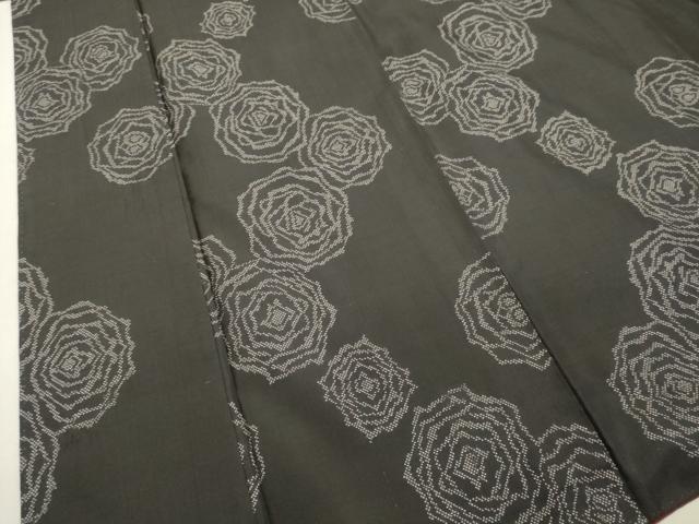 平和屋着物○本場大島紬 7マルキ 薔薇 バラ 正絹 逸品 DAAS2308tw