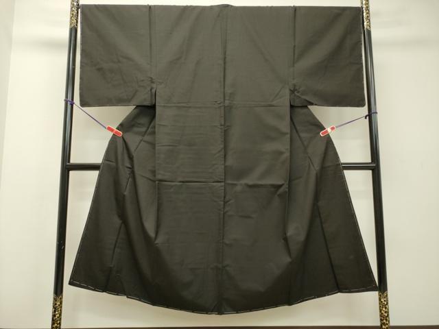 平和屋着物●男性　本場縞大島紬　薩摩染織　黒色　証紙付き　正絹　逸品　未使用　DAAS2326tw