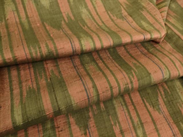 平和屋着物▽上質な紬 　単衣　 霞間道　正絹　逸品　未使用　DAAS0312az