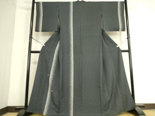 平和屋着物▽訪問着　単衣　刺繍　舞葉間道　金糸　正絹　逸品　DAAS0345az