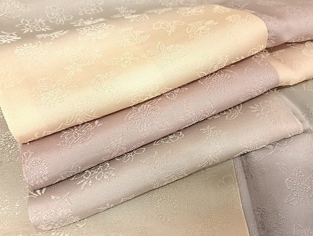 平和屋着物●上質な小紋　草花地紋　暈し染め　正絹　逸品　AAAU4208np