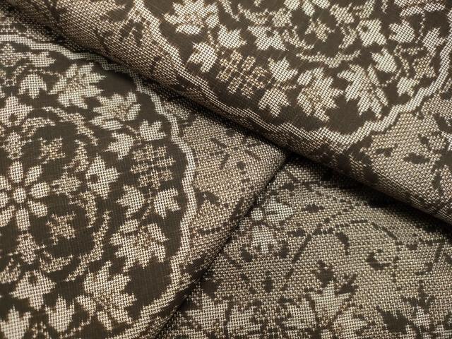 平和屋着物●本場大島紬　9マルキ　正倉院花文　正絹　逸品　未使用　DAAT1023tw