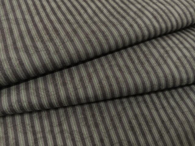 平和屋着物●上質なお召　縞　七宝地紋　そごう百貨店扱い　正絹　逸品　BAAT0877yc