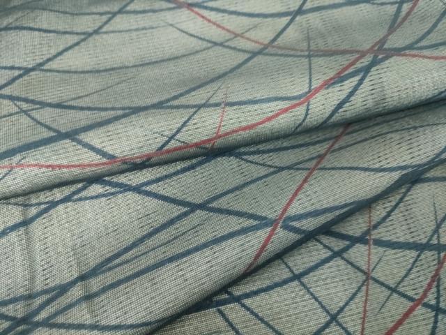 平和屋着物▽上質な小紋　無双　紗袷　紗×絽　芝文　正絹　逸品　DAAS0449az