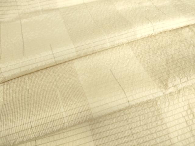 平和屋着物▽上質な紬　単衣　市松文　正絹　逸品　DAAS0480az