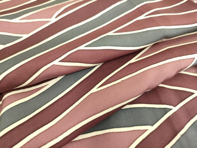 平和屋着物▽上質な小紋　単衣　幾何学文　正絹　逸品　DAAS0495az