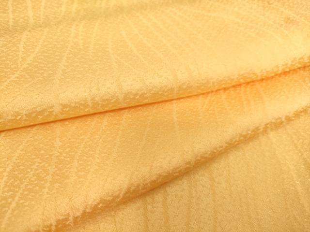 平和屋着物▽上質な色無地　単衣　芝地紋　雄黄色　正絹　逸品　未使用　DAAS0514az