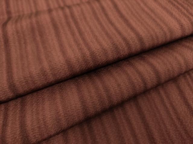 平和屋着物▽上質な小紋　単衣　縞　正絹　逸品　DAAS0524az