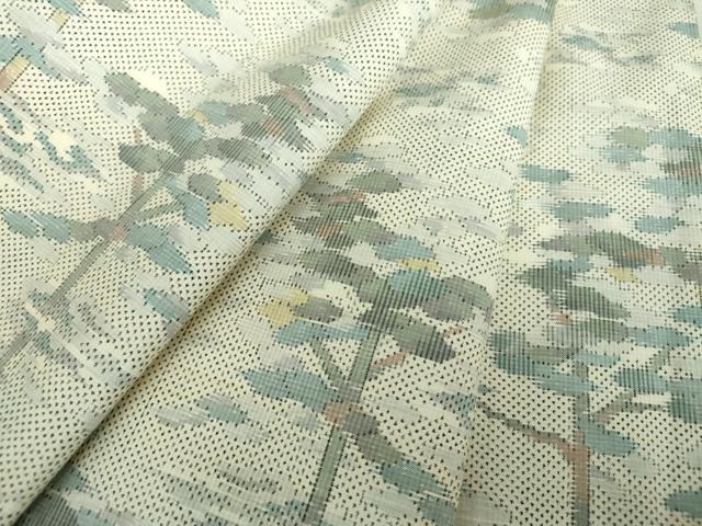 平和屋着物●本場大島紬　白大島　7マルキ　総絣　樹林文　正絹　逸品　DAAS3333ps