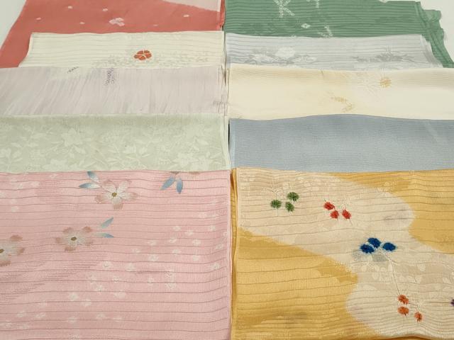 平和屋着物＊夏物　和装小物　帯揚げ10枚　全て正絹　未使用品あり　逸品　DAAP5398by