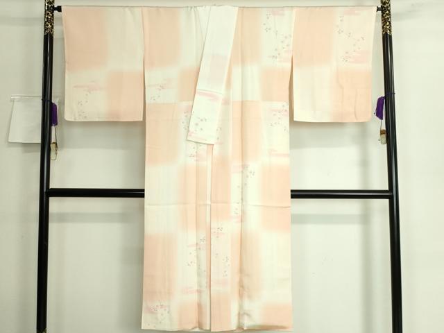 平和屋本店■上質な長襦袢　無双仕立て　霞花文　暈し染め　逸品　未使用　DZAA6113kh5