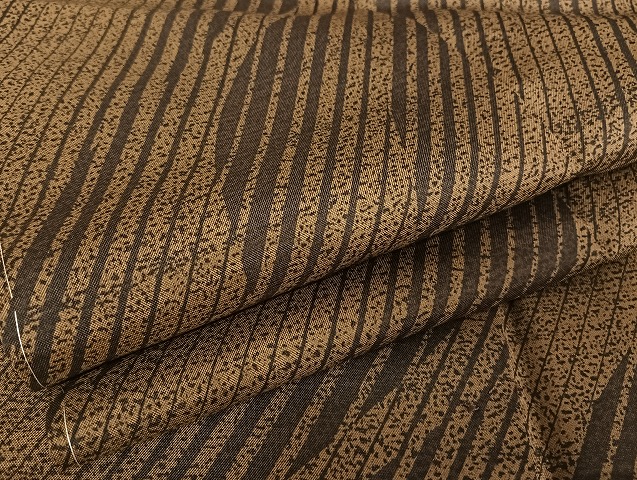 平和屋着物●本場大島紬　斜縞　正絹　逸品　未使用　AAAU4276np