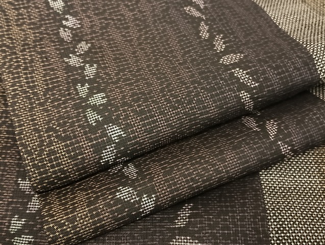 平和屋着物●本場大島紬　９マルキ　舞花間道　正絹　逸品　AAAU4315np