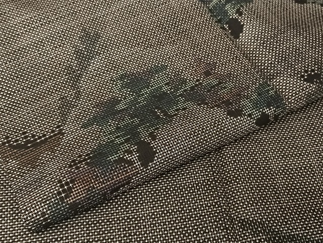 平和屋着物●本場大島紬　９マルキ　風景文　正絹　逸品　AAAU4323np