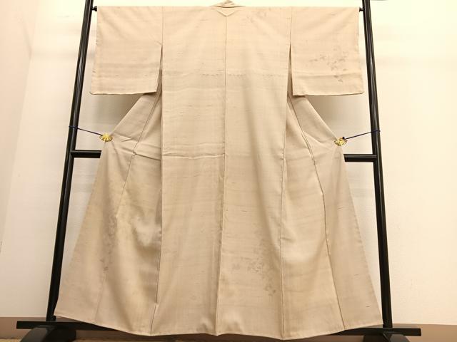 平和屋着物●訪問着　紬地　枝花文　正絹　逸品　BAAT6649hv