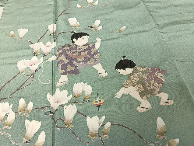 平和屋着物○訪問着 友禅 作家物 童子遊び 暈し染め ますいわ