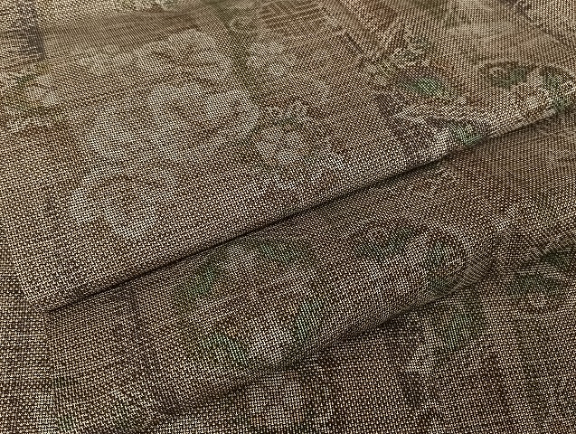 平和屋着物○本場大島紬 9マルキ 向かい鳥洋花間道 ますいわ