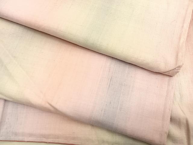 平和屋着物●紅花紬　米沢　間道　やまと誂製　正絹　逸品　未使用　BAAT6655hv