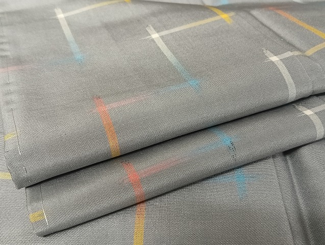 平和屋着物●上質な紬　変わり縞　正絹　逸品　AAAU4363np